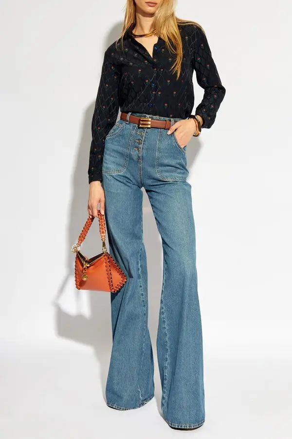 Etro Floral Embroidered Long Sleeve Shirt