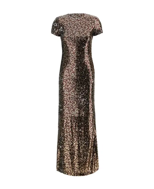 Palm Angels Open Back Sequin Embellished Midi Dress