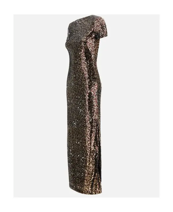 Palm Angels Open Back Sequin Embellished Midi Dress