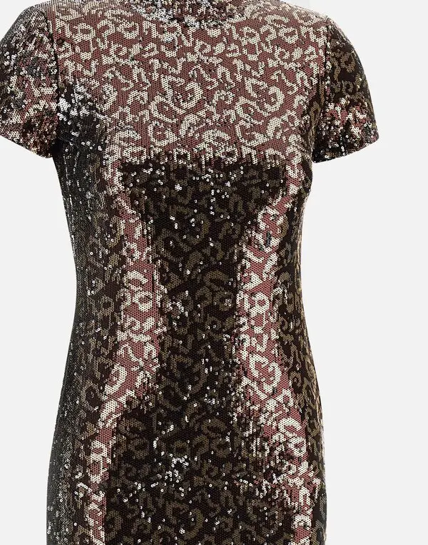 Palm Angels Open Back Sequin Embellished Midi Dress