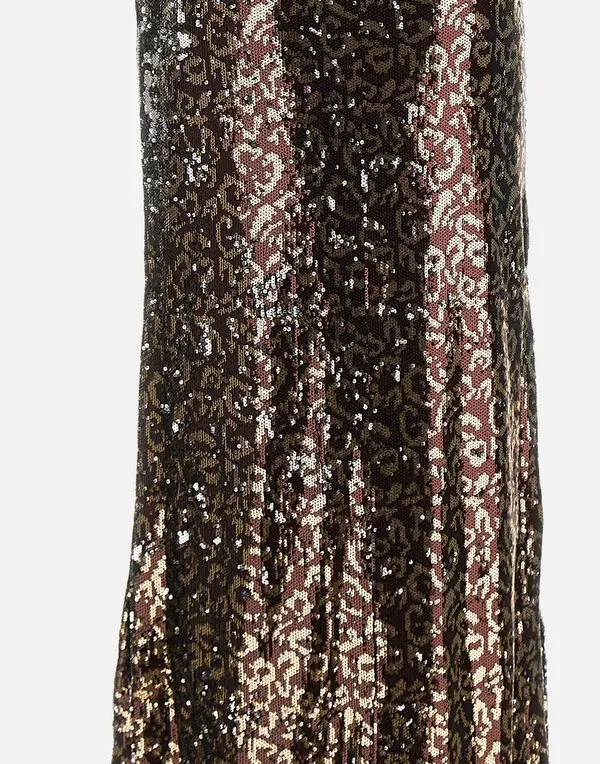 Palm Angels Open Back Sequin Embellished Midi Dress