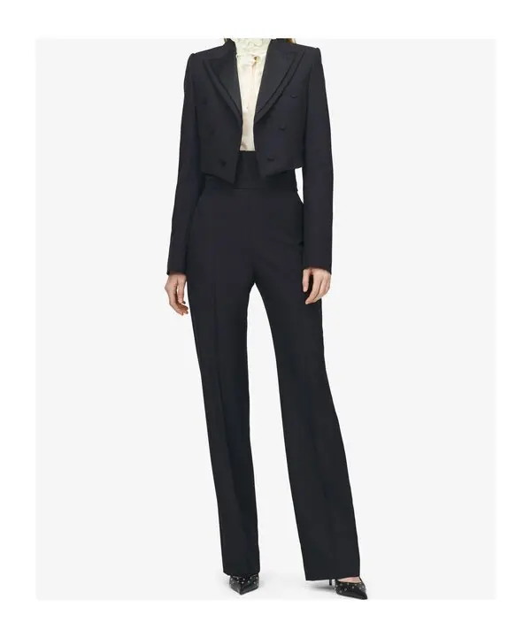Alexander McQueen Double Lapel Cropped Jacket