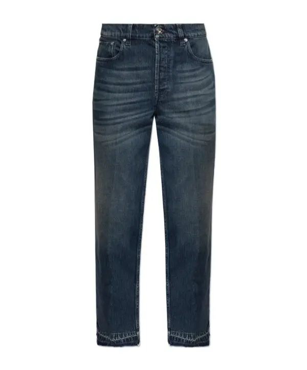LANVIN Frayed Edge Straight Leg Jeans