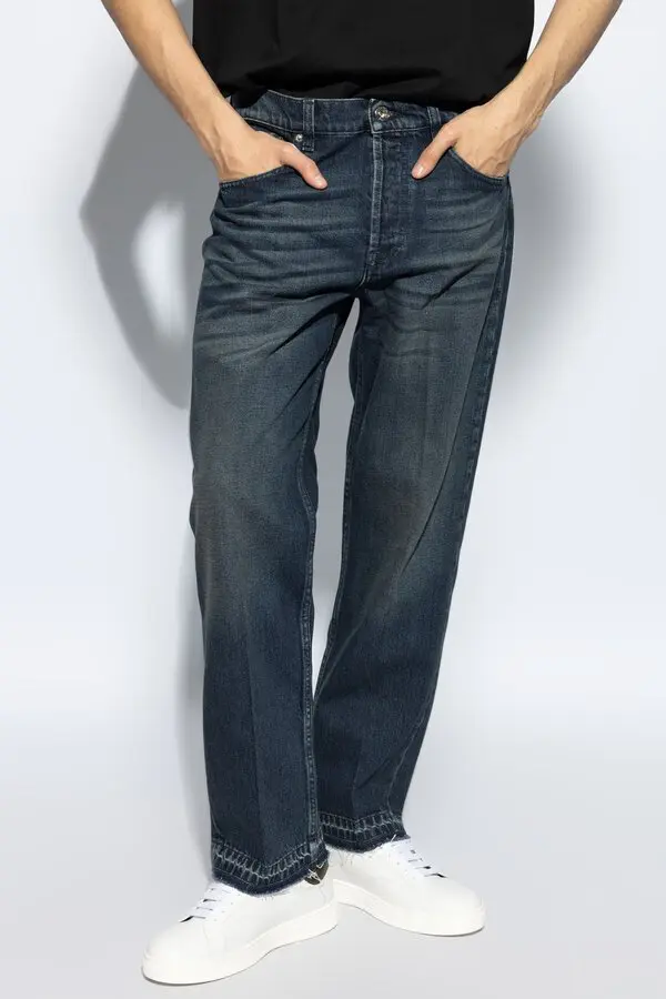 LANVIN Frayed Edge Straight Leg Jeans