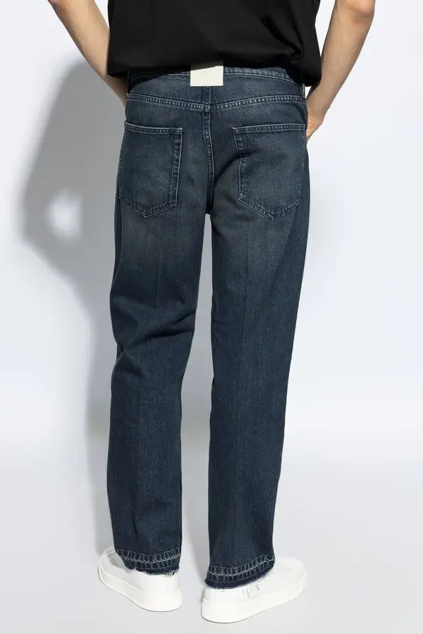 LANVIN Frayed Edge Straight Leg Jeans