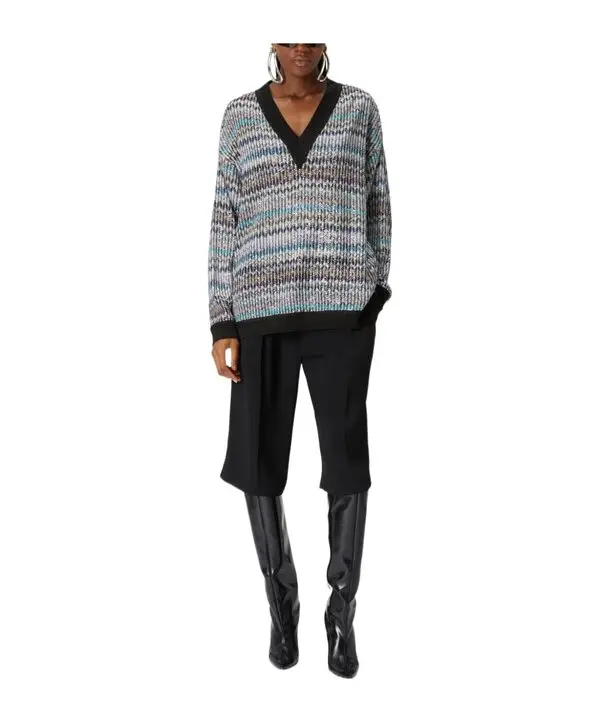 Missoni Sequin Embellished Oversized V-neck Jumper