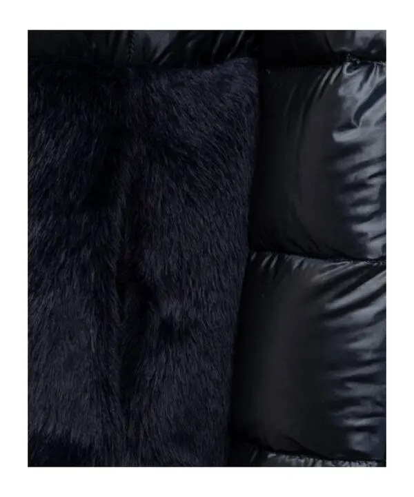 Herno High-neck Padded Down Jacket With Fur Accents