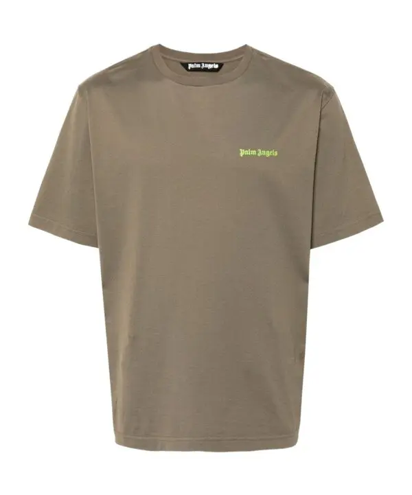 Palm Angels Logo Embroidered Crewneck T-shirt