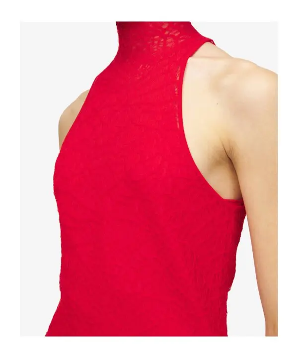 Alexander McQueen Spider Lace High Neck Midi Dress