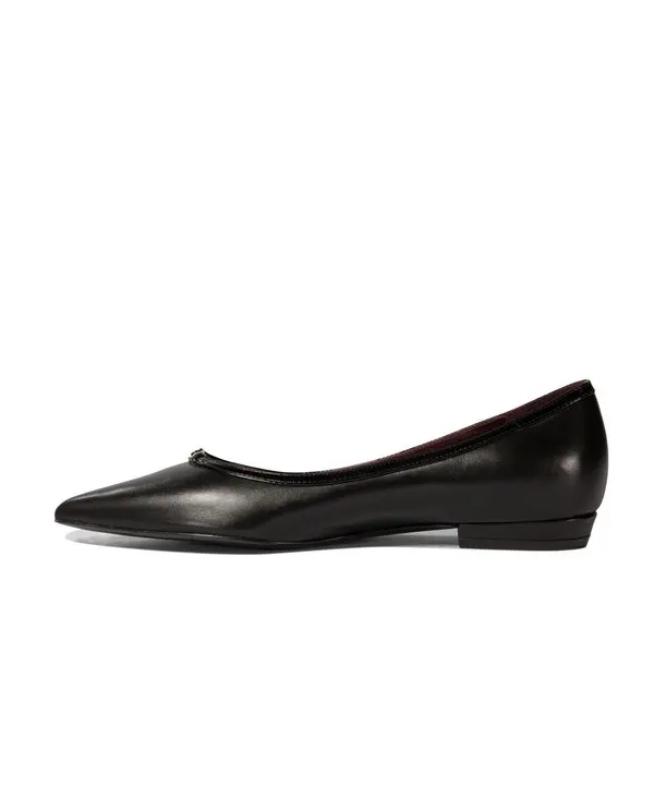 Tory Burch Double Buckle Pointed Toe Ballet Flats