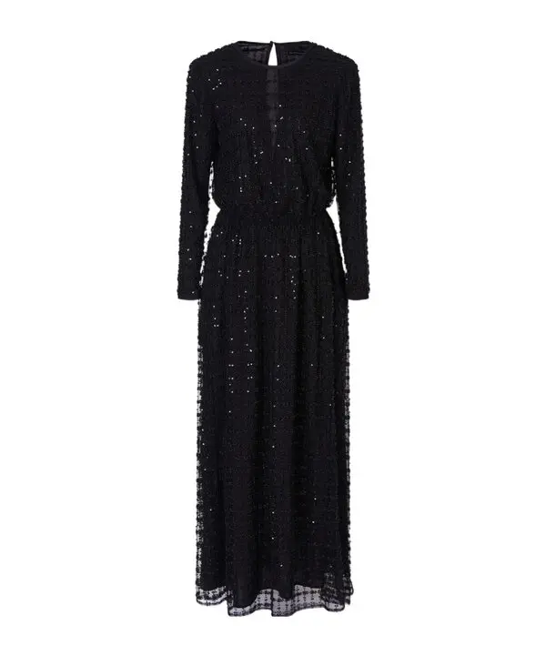 Emporio Armani Embellished Tulle Long Dress