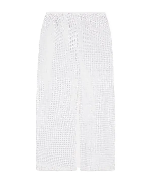Emporio Armani Long Skirt With All-over Micro Studs