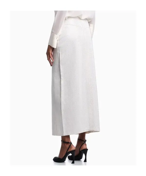Emporio Armani Long Skirt With All-over Micro Studs