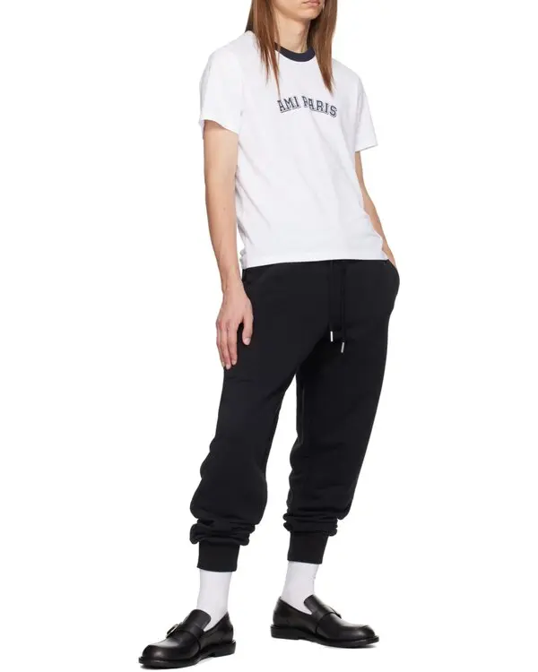 AMI Paris Logo Detailed Drawstring Sweatpants