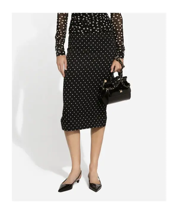 Dolce & Gabbana Polka Dot Pencil Skirt