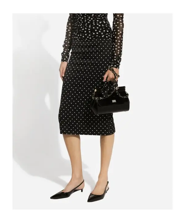 Dolce & Gabbana Polka Dot Pencil Skirt
