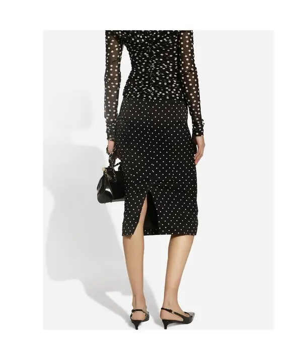 Dolce & Gabbana Polka Dot Pencil Skirt