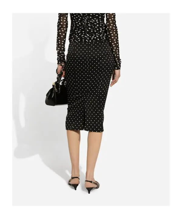 Dolce & Gabbana Polka Dot Pencil Skirt
