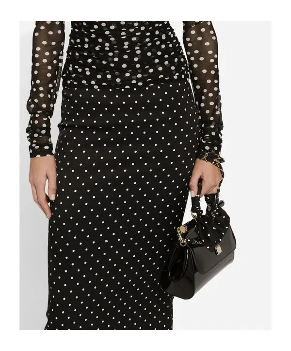 Dolce & Gabbana Polka Dot Pencil Skirt