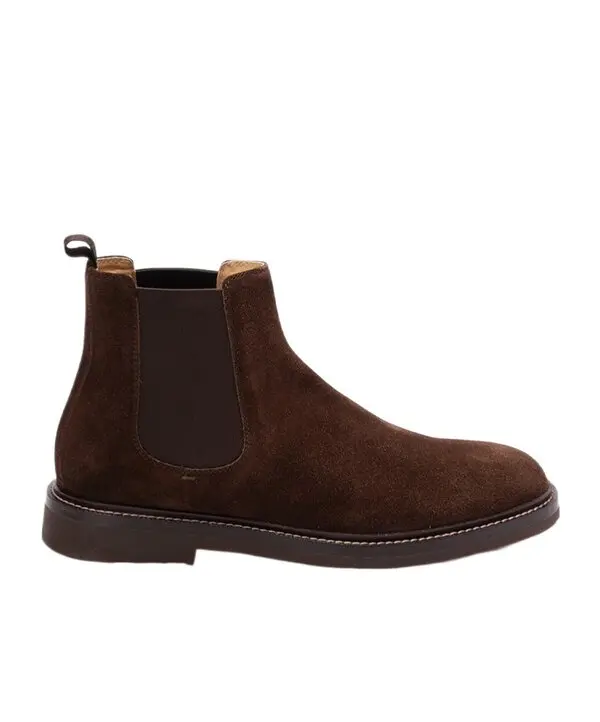 Brunello Cucinelli Suede Chelsea Ankle Boots