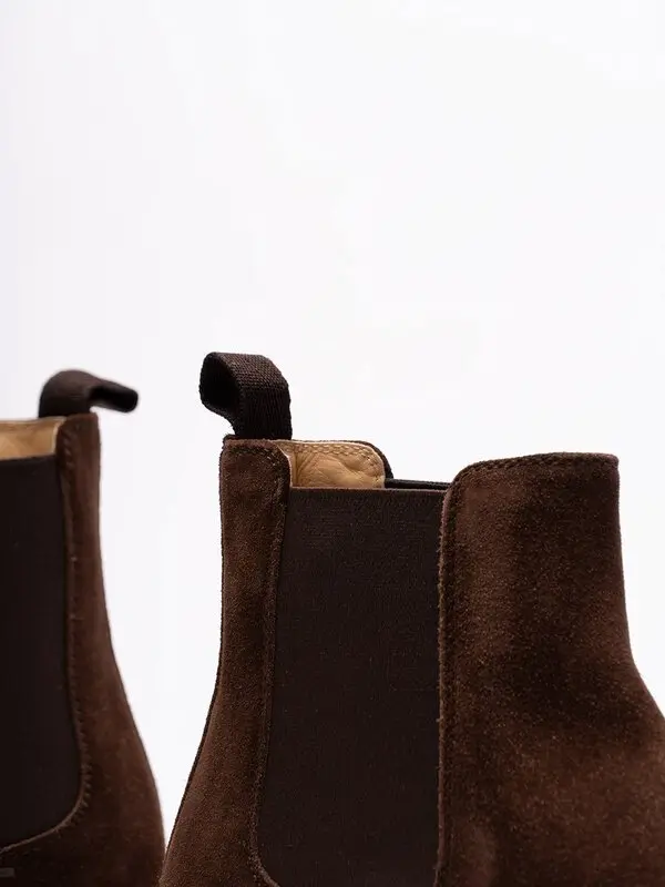 Brunello Cucinelli Suede Chelsea Ankle Boots
