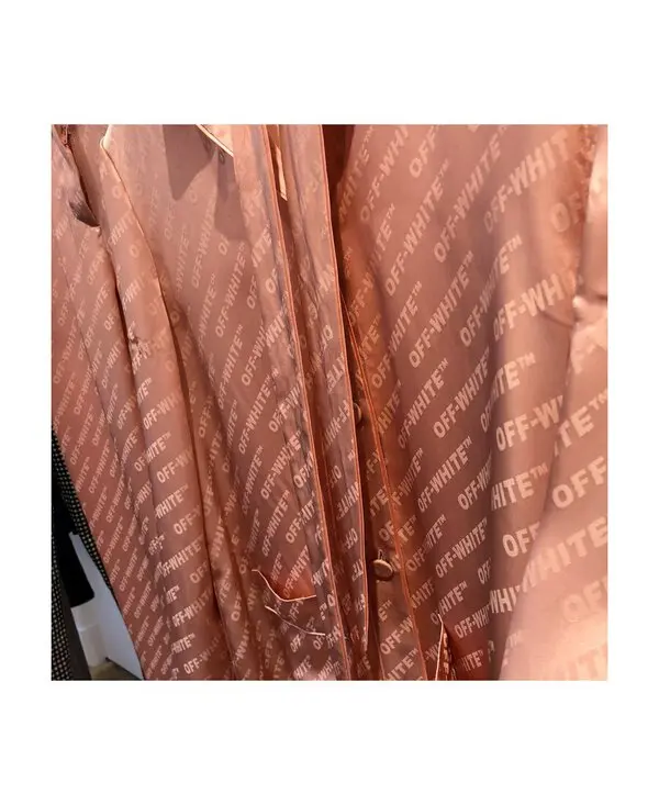 Off-White Belted Logo Patterned Shirt Jacket