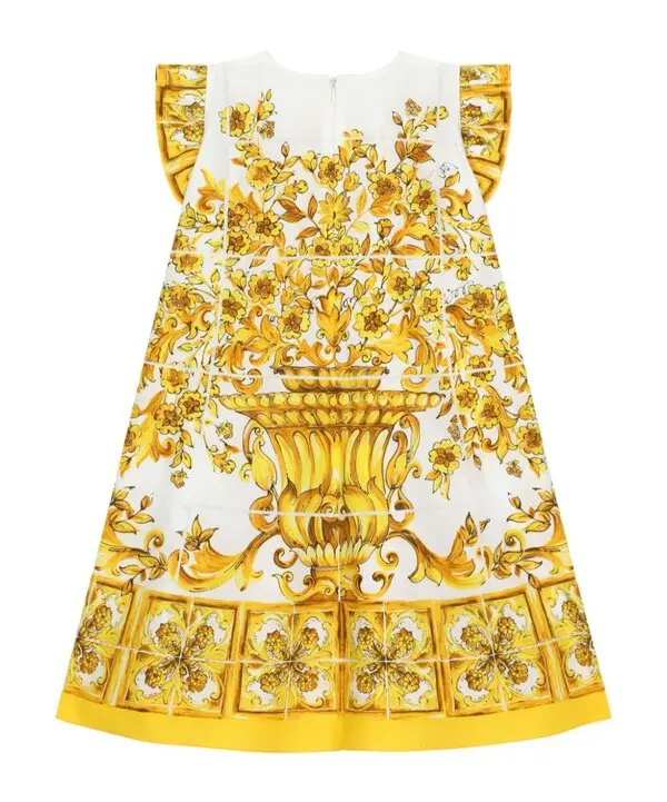 Dolce & Gabbana Majolica Print Cotton Dress