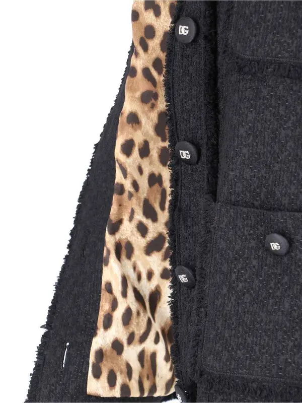 Dolce & Gabbana Single-breasted Raschel Tweed Jacket