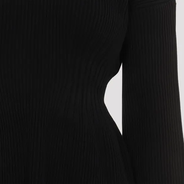 Balenciaga Hourglass Striped Dress - Black