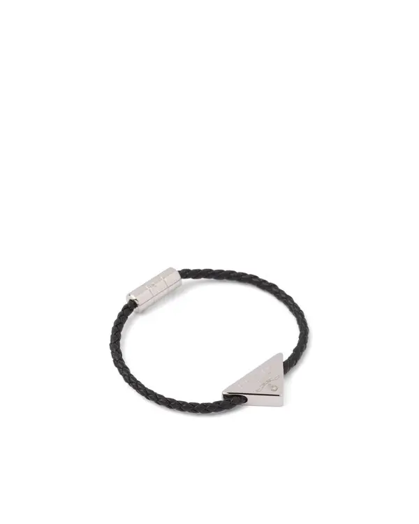 Prada Braided Nappa Leather Bracelet