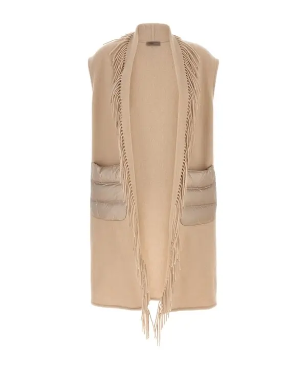 Herno Fringed Sleeveless Coat