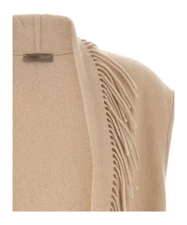 Herno Fringed Sleeveless Coat