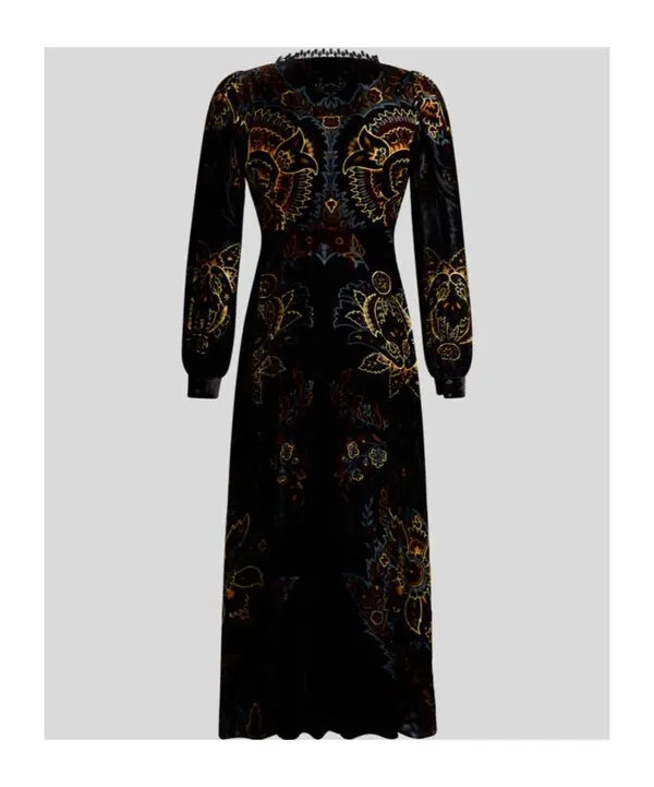 Etro Printed Velvet Dress