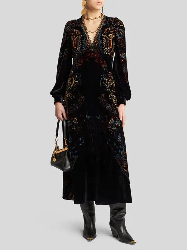 Etro Printed Velvet Dress
