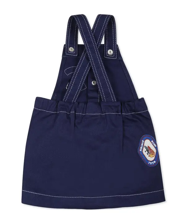 Kenzo Logo-appliquéd Cotton Dungaree Dress