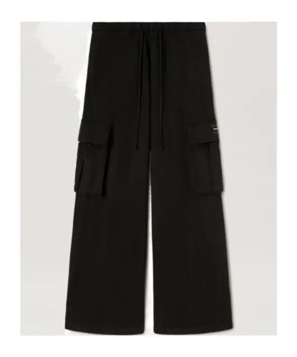 Palm Angels Wide Leg Drawstring Cargo Pants