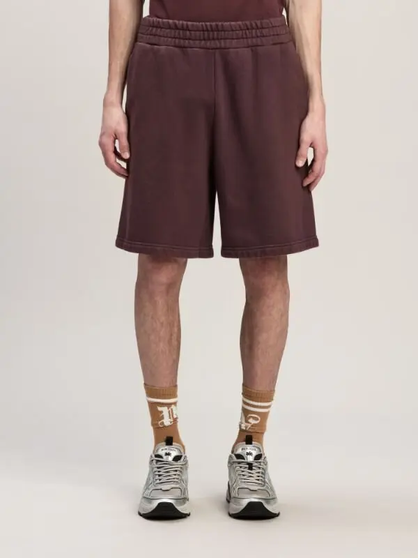 Palm Angels Logo Printed Elastic Waist Track Shorts