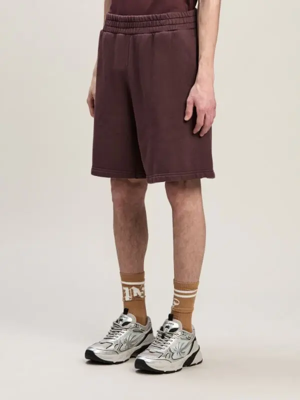 Palm Angels Logo Printed Elastic Waist Track Shorts