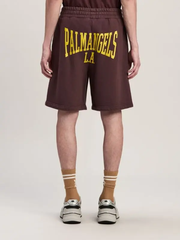 Palm Angels Logo Printed Elastic Waist Track Shorts
