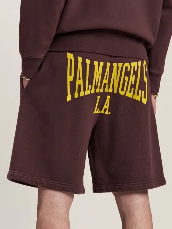 Palm Angels Logo Printed Elastic Waist Track Shorts