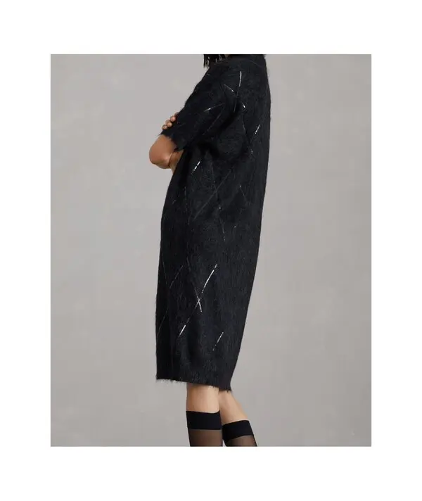 Brunello Cucinelli Sequin Embellished Roll-neck Midi Dress