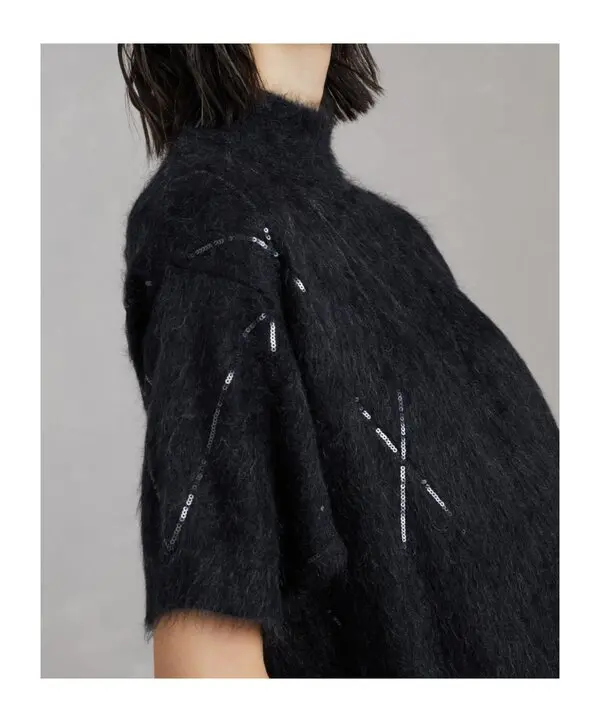 Brunello Cucinelli Sequin Embellished Roll-neck Midi Dress
