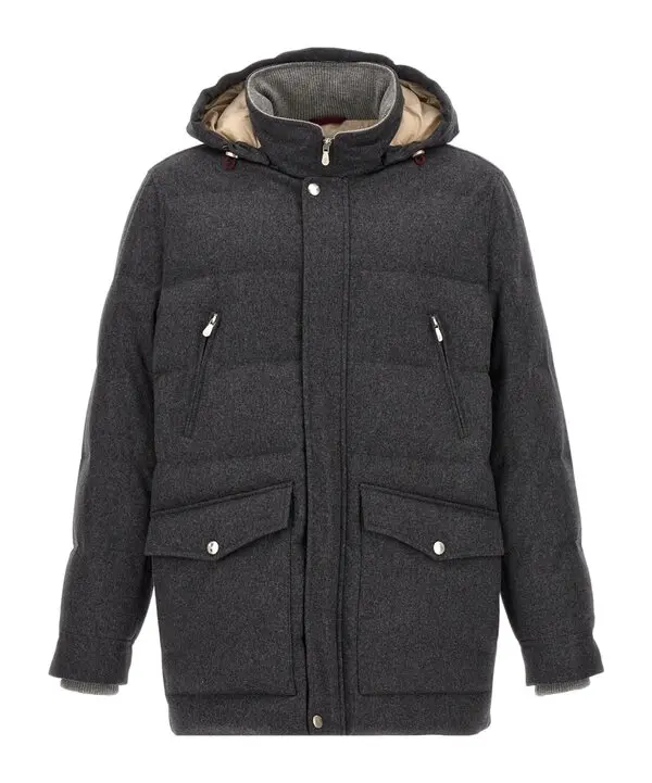 Brunello Cucinelli Long Sleeved Hooded Jacket