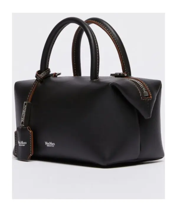 Max Mara Logo-print Leather Tote Bag