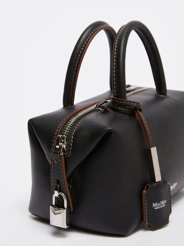 Max Mara Logo-print Leather Tote Bag