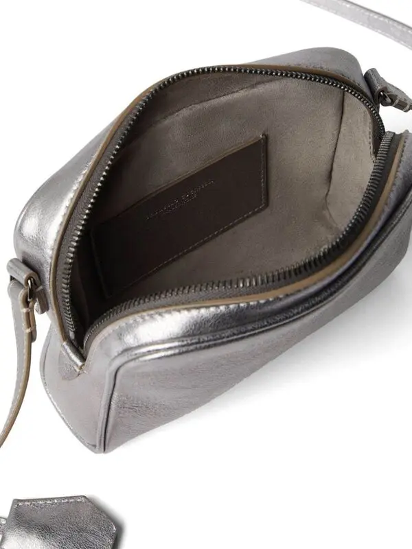 Brunello Cucinelli Lamé Boston Crossbody Bag
