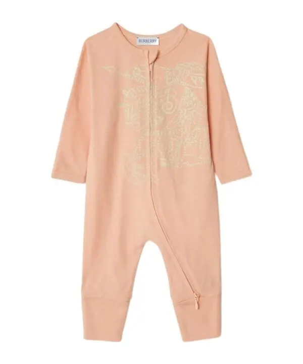 Burberry Logo-print Cotton Babygrow Set