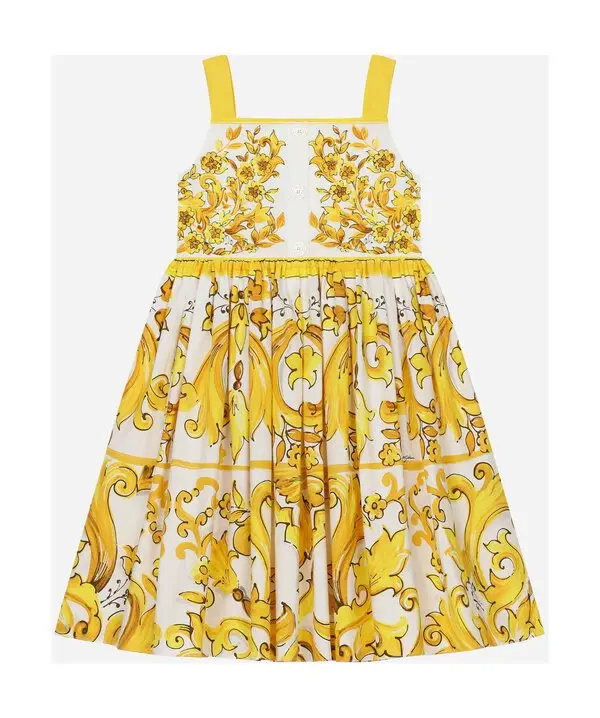 Dolce & Gabbana Majolica Print Cotton Dress