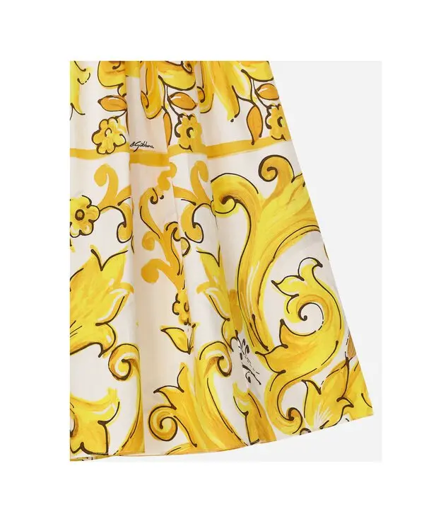Dolce & Gabbana Majolica Print Cotton Dress