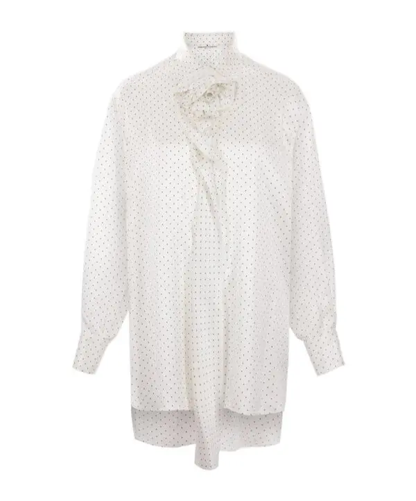 Ermanno Scervino Polka Dot Printed Long-sleeved Shirt